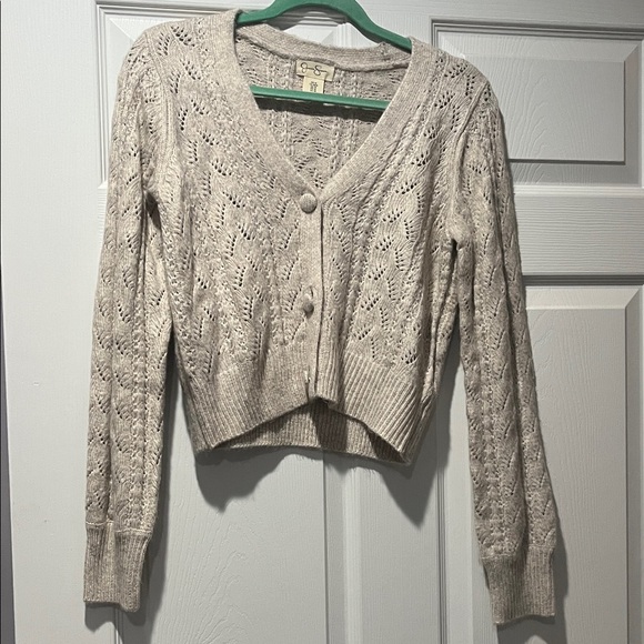 Jessica Simpson | Sweaters | Jessica Simpson Cream Knit Cardigan | Poshmark